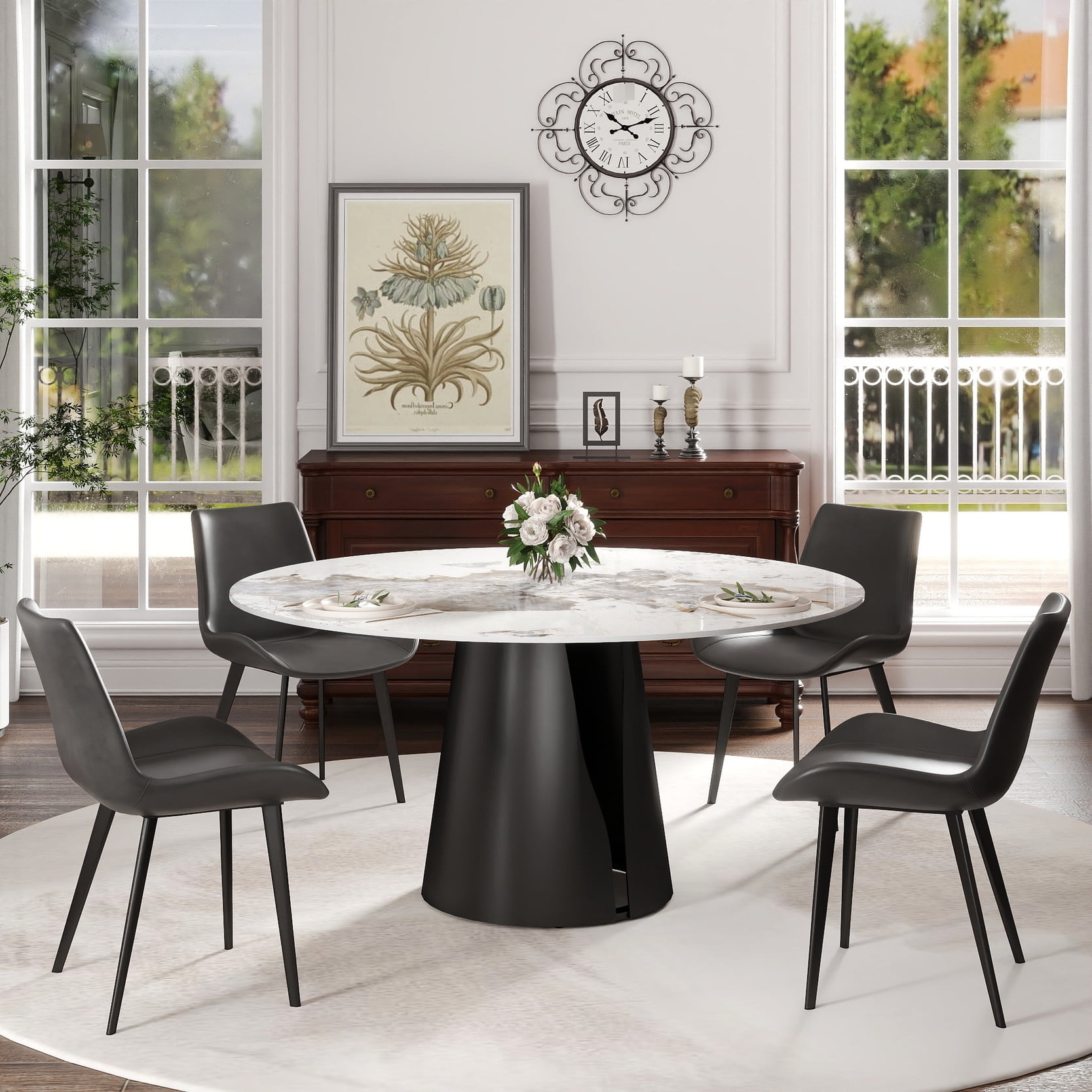 Medieval - inspired and Functional - Hollowed - out Base Round Dining ...