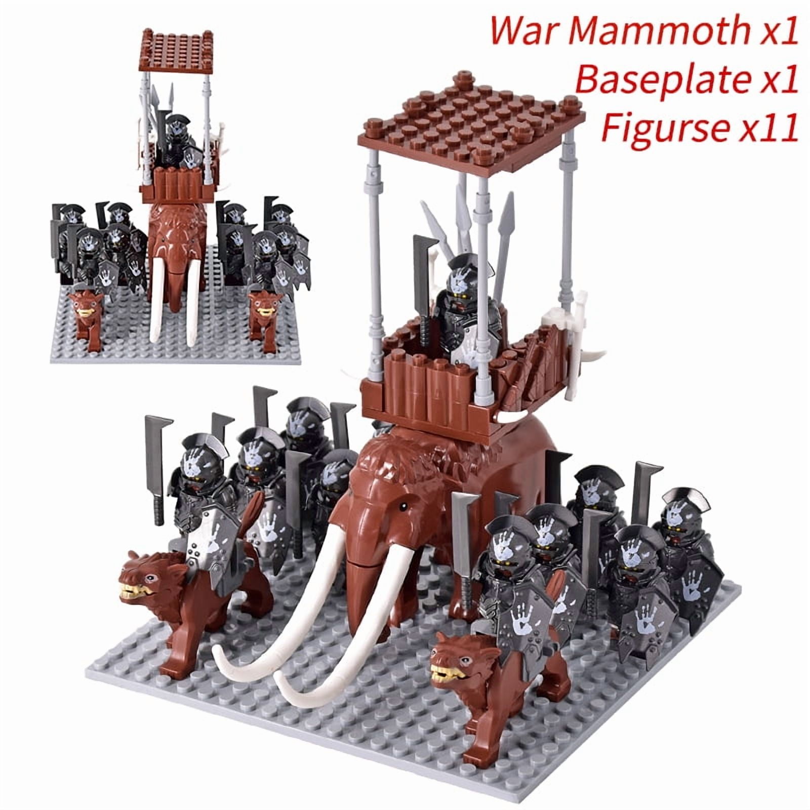 Medieval lotr Haradrim Mammoth Knights Orcs War Elephant Mount Chariot ...
