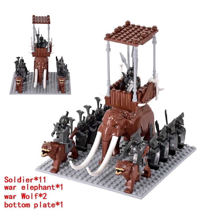 Medieval lotr Haradrim Mammoth Knights Orcs War Elephant Mount Chariot ...
