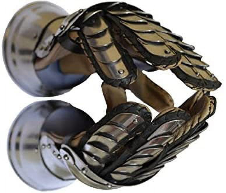 Medieval metal gauntlets with leather gloves - Walmart.com