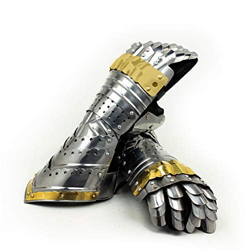 Medievalz Warrior Steel Gothic Knight Style Warrior Functional Gloves ...