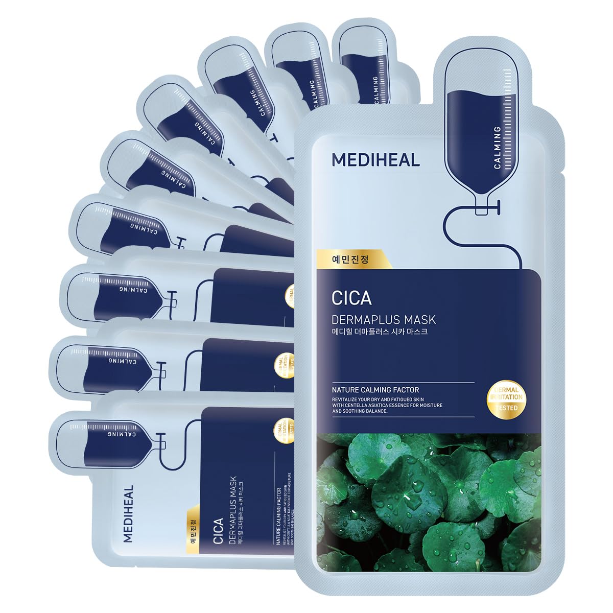 Mediheal Dermaplus Cica Mask (10 Counts) - Daily Vegan Mask for Calming ...