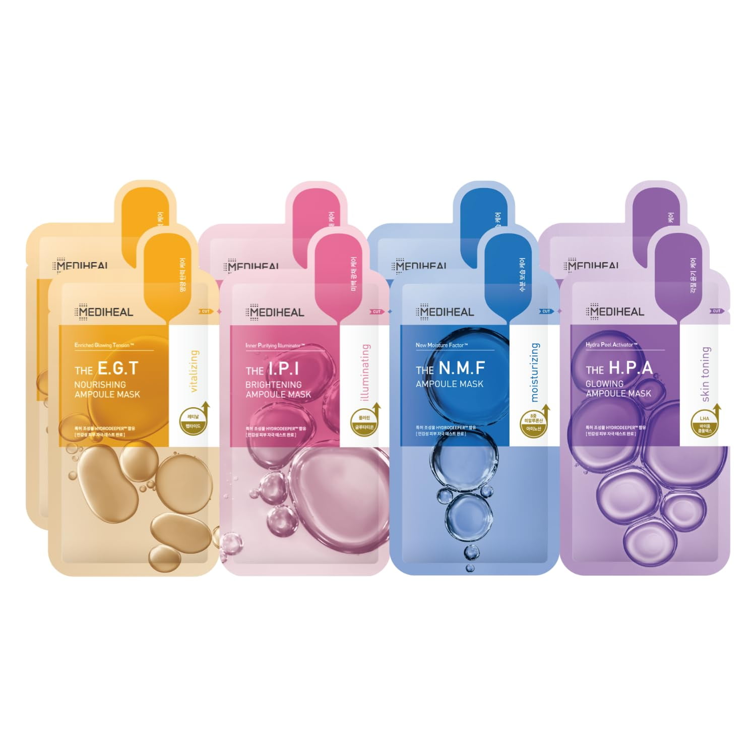 Mediheal Korean Ampoule Combo TMA2 Mask Sheet Pack of 8 - E.G.T, I.P.I ...