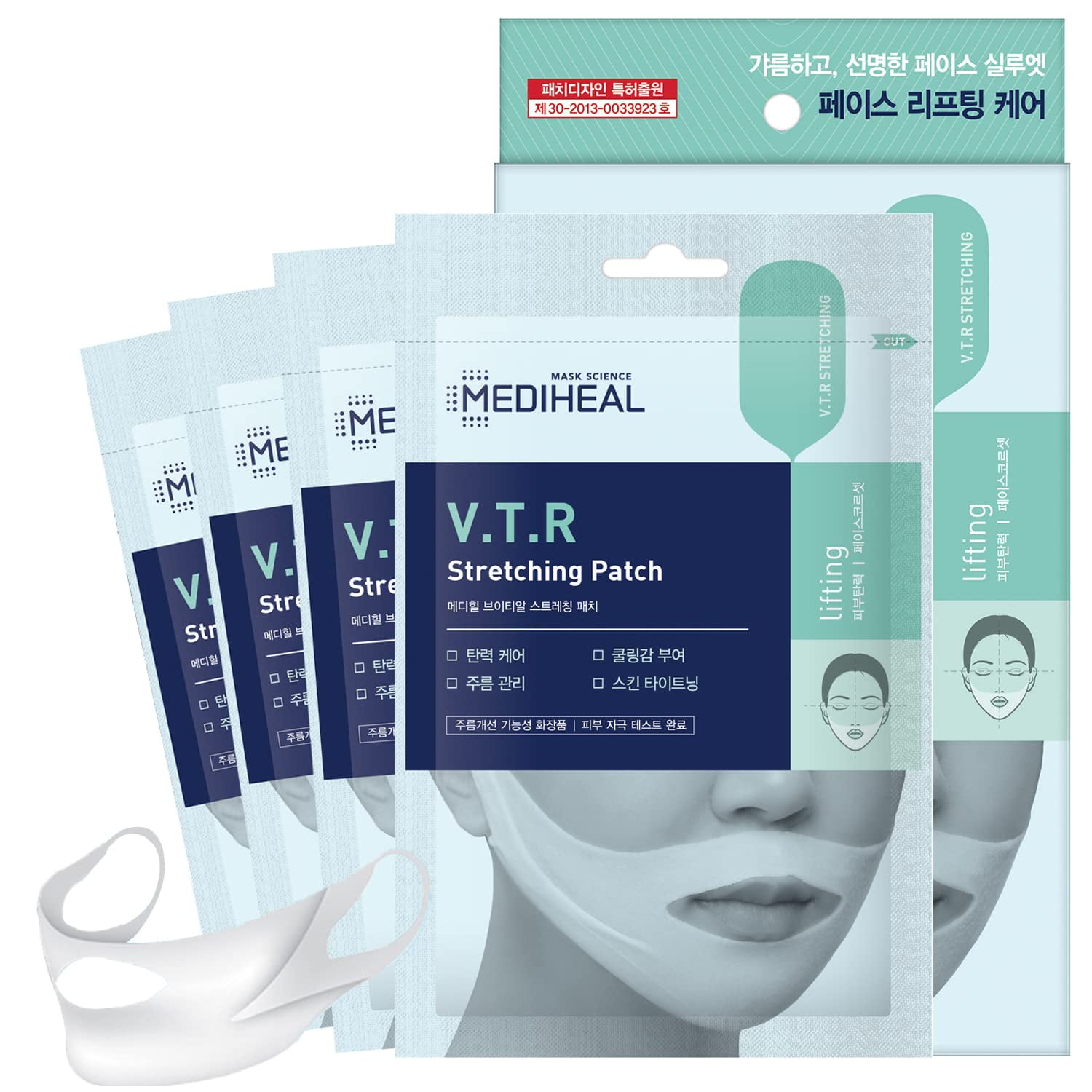 Mediheal V.T.R Stretching Patch IFF17 1 pack (4pcs) - Tension Intensive Face Lifting and ...