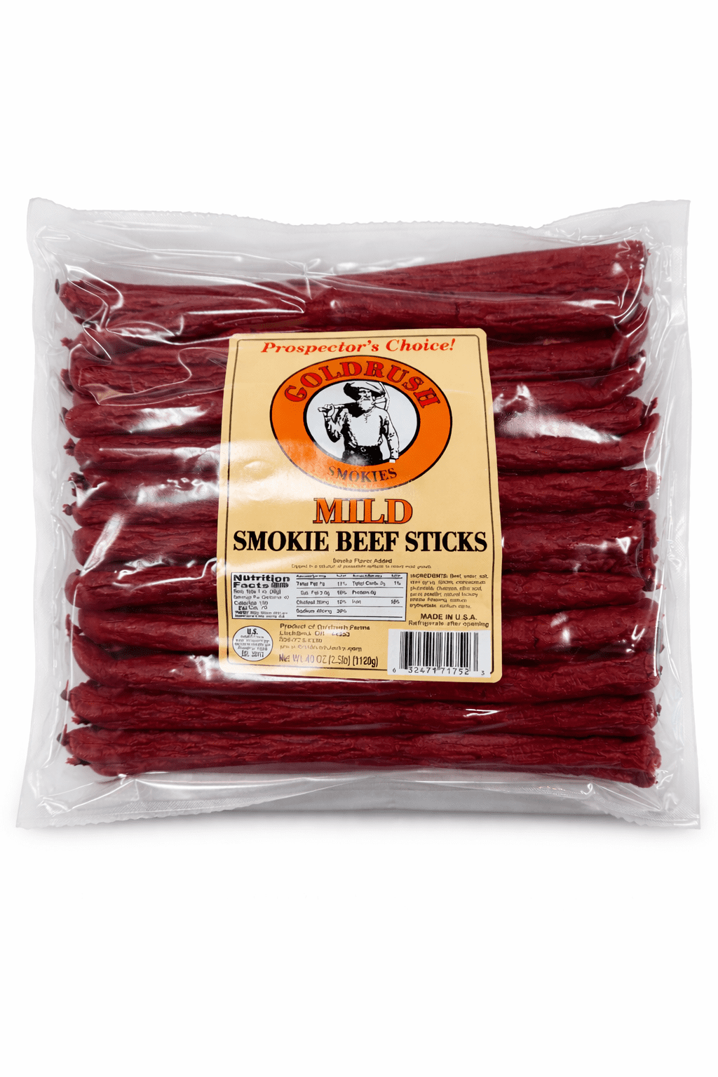 GOLDRUSH Mild Smokie Beef Sticks, 2.5lb (40oz) Package - Walmart.com