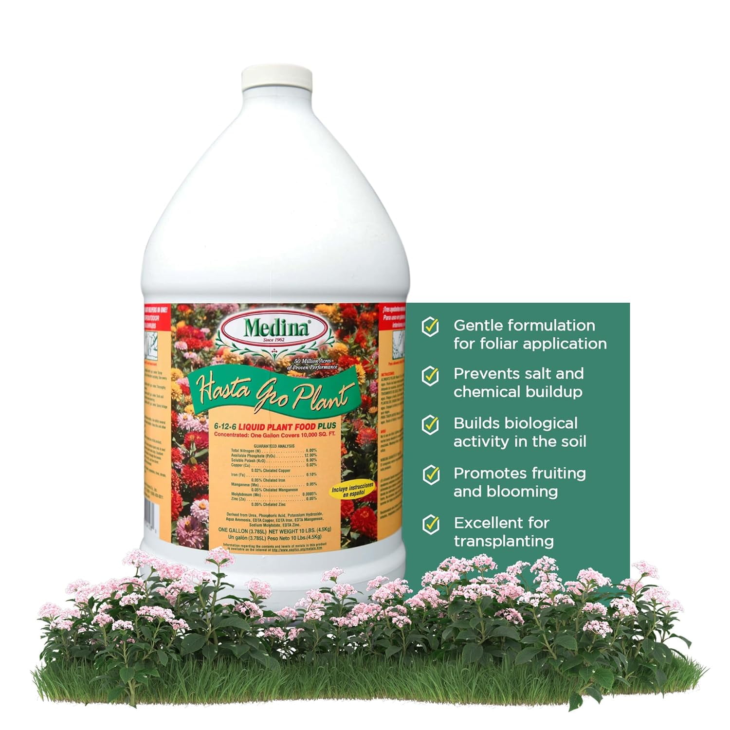 Medina Hasta Gro Fruit Liquid Plant Food and Fertilizer 6-12-8 for ...