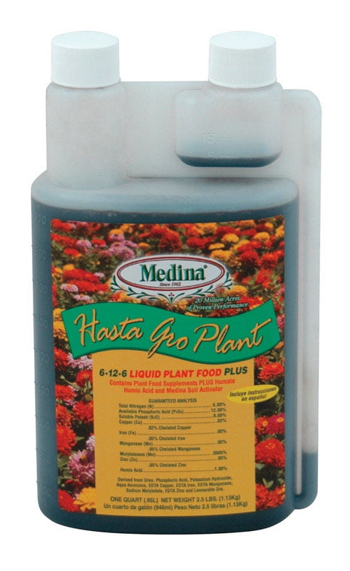 Medina HastaGro Liquid Fertilizer for Blooming & Fruiting, 6-12-6 ...