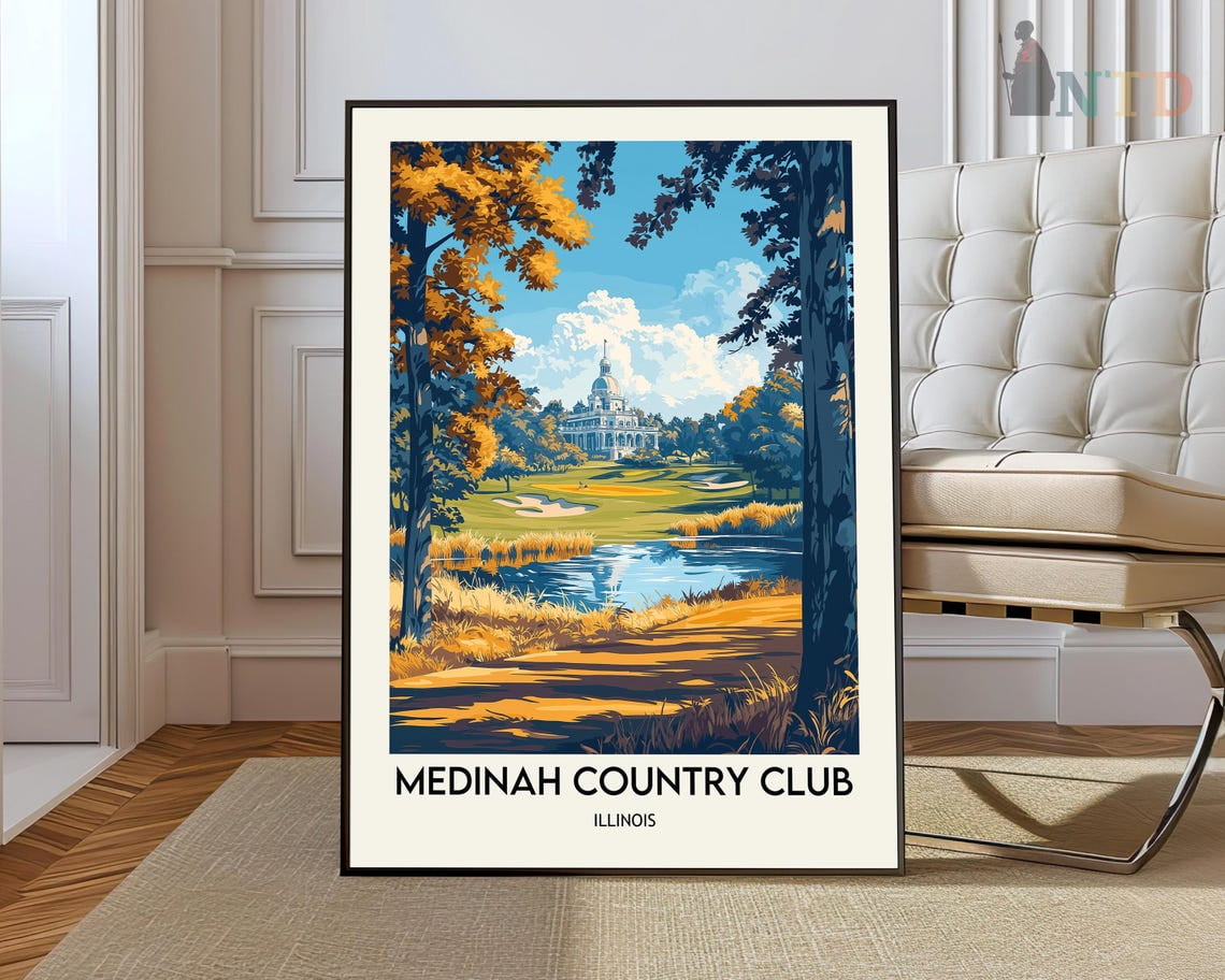Medinah Country Club Print, Medinah Country Club Wall Art, Medinah ...