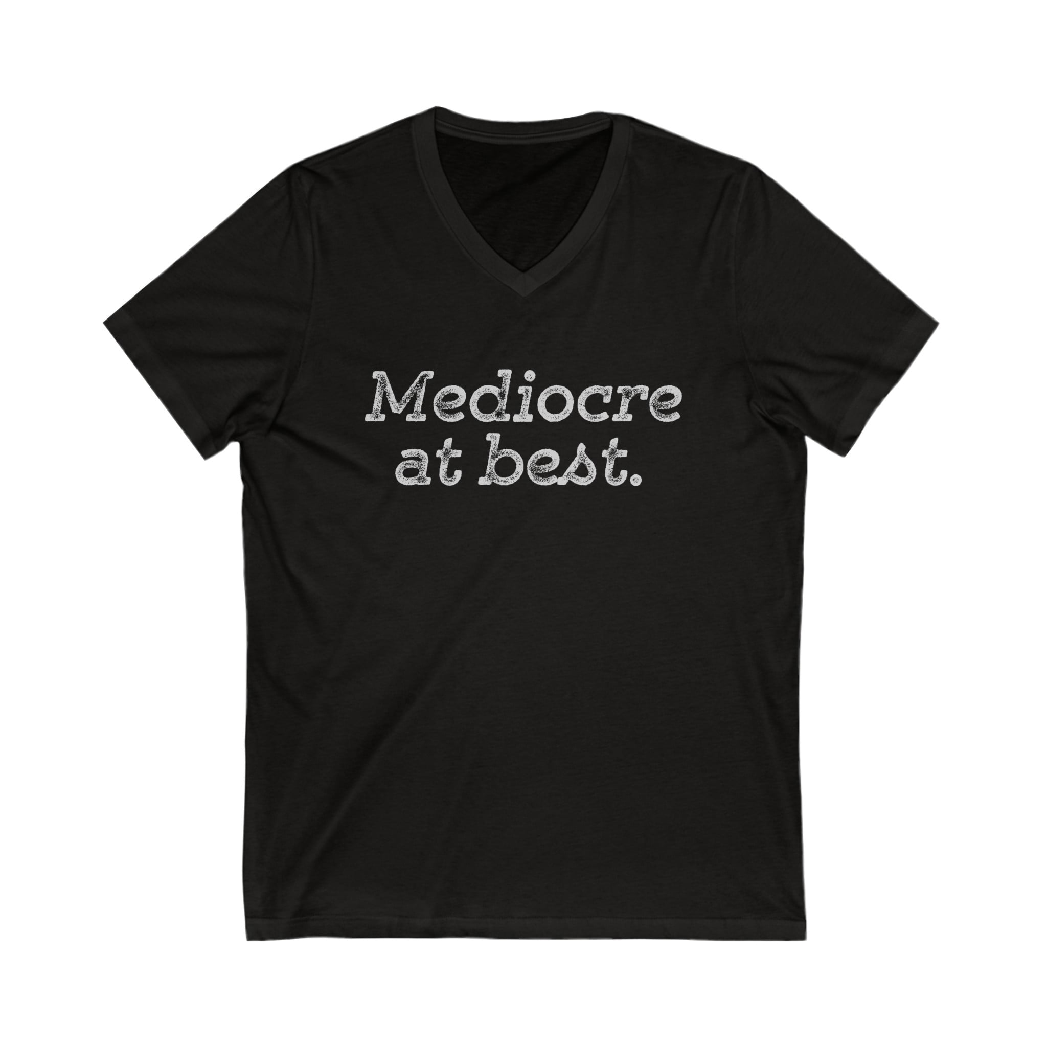 Mediocre Jersey Short Sleeve V-Neck Tee - Walmart Business Supplies