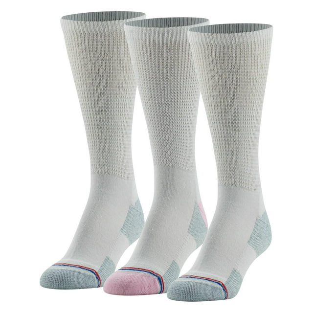 MediPeds Women's Half Cushion Crew Socks, 3 Pairs - Walmart.com