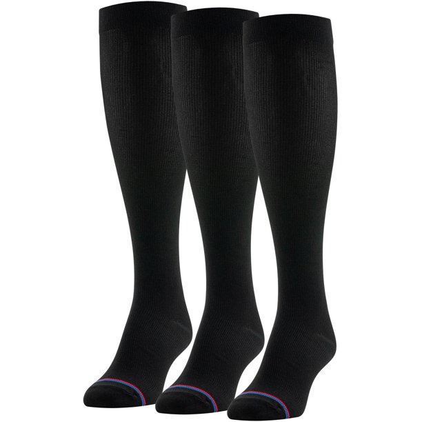 MediPeds Women's Mild Compression Knee High Support Socks, 3 Pairs ...