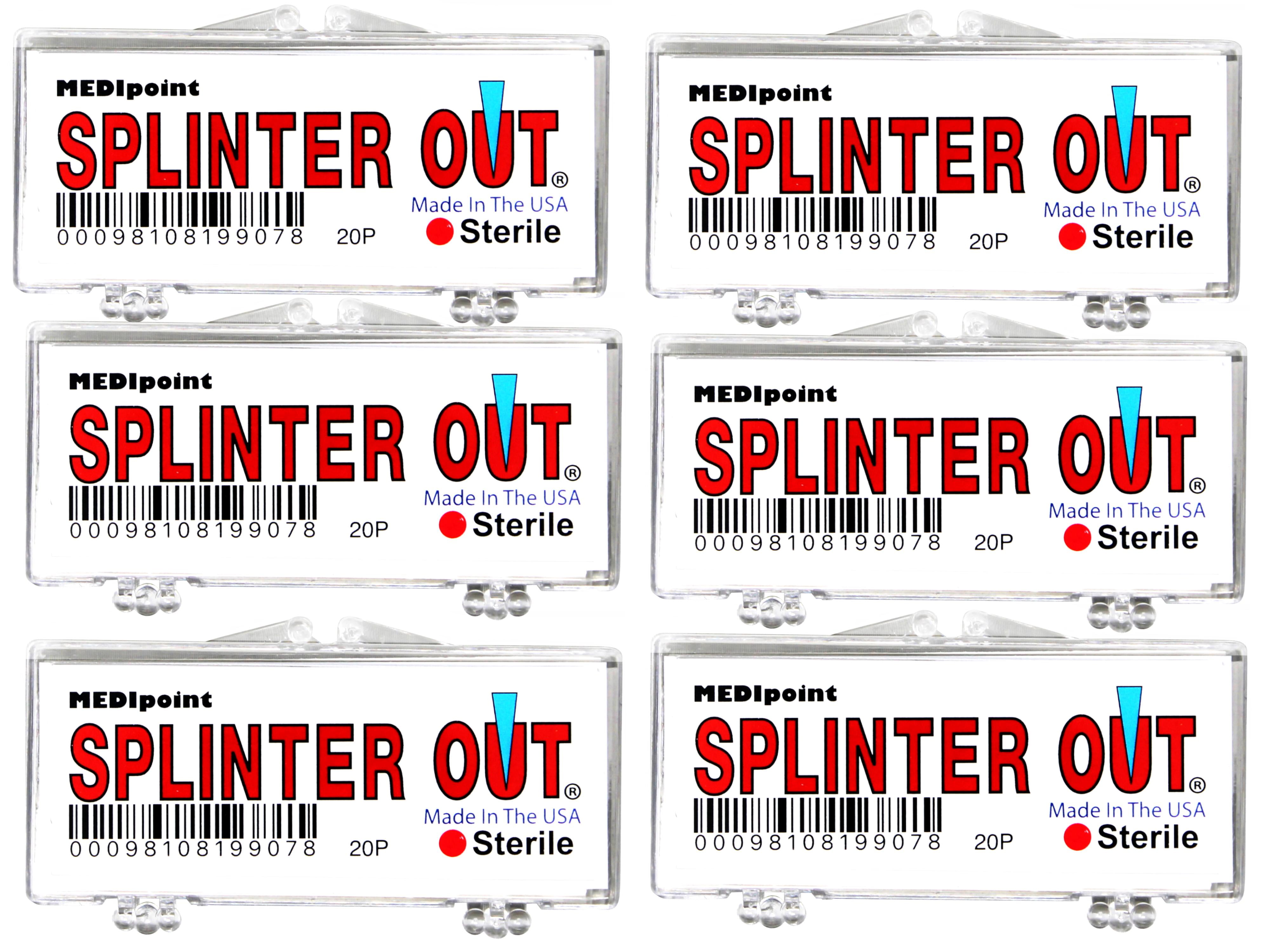 Medipoint Splinter Out Remover, Sterile, Disposable and Easy to Use, 20 ...