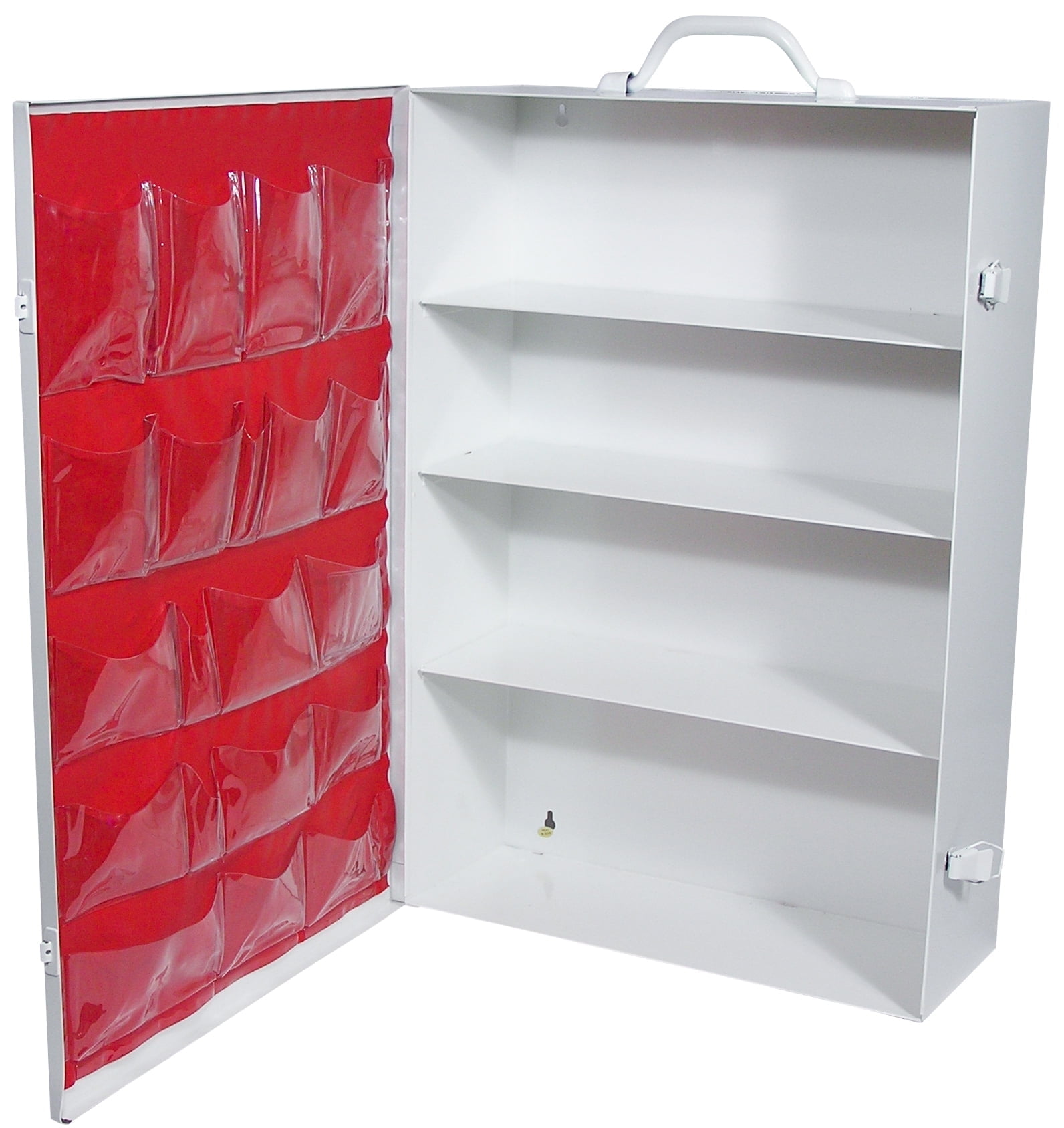 Medique Industrial First Aid Kit Cabinet Four Shelf with Door Pouch 1 ...