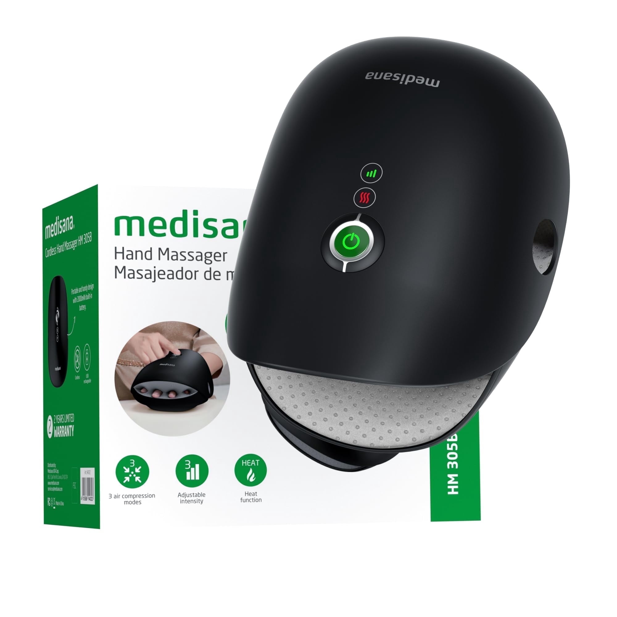 medisana, Hand Massager, with Heat and Compression, Cordless - Walmart.com