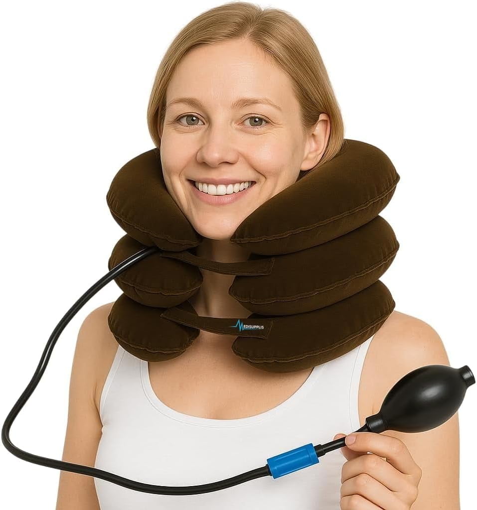 Medisupplis Inflatable Neck Stretcher for Pain Relief Cervical Traction ...