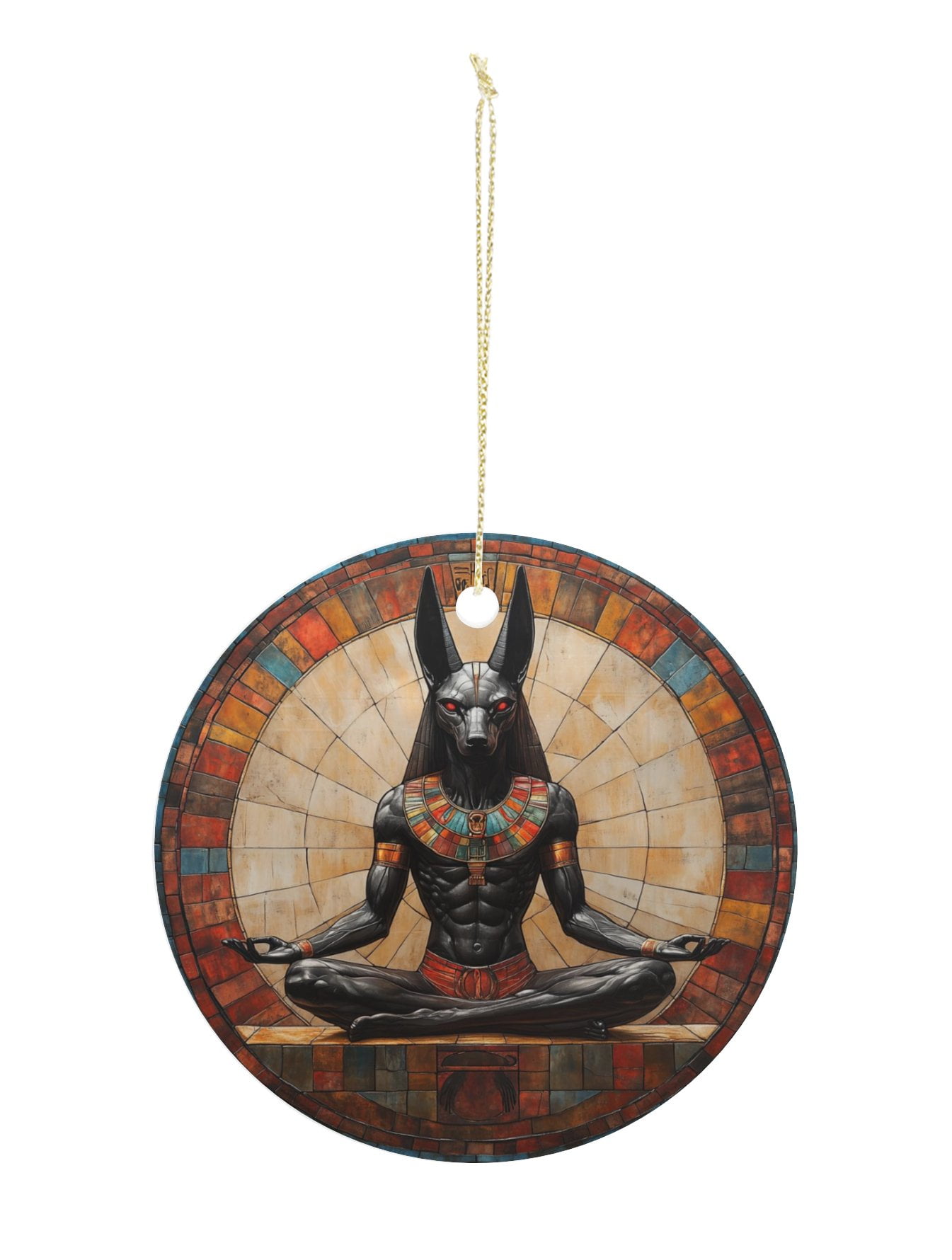 Meditating Anubis Egyptian God Christmas ornament, Christmas decoration ...