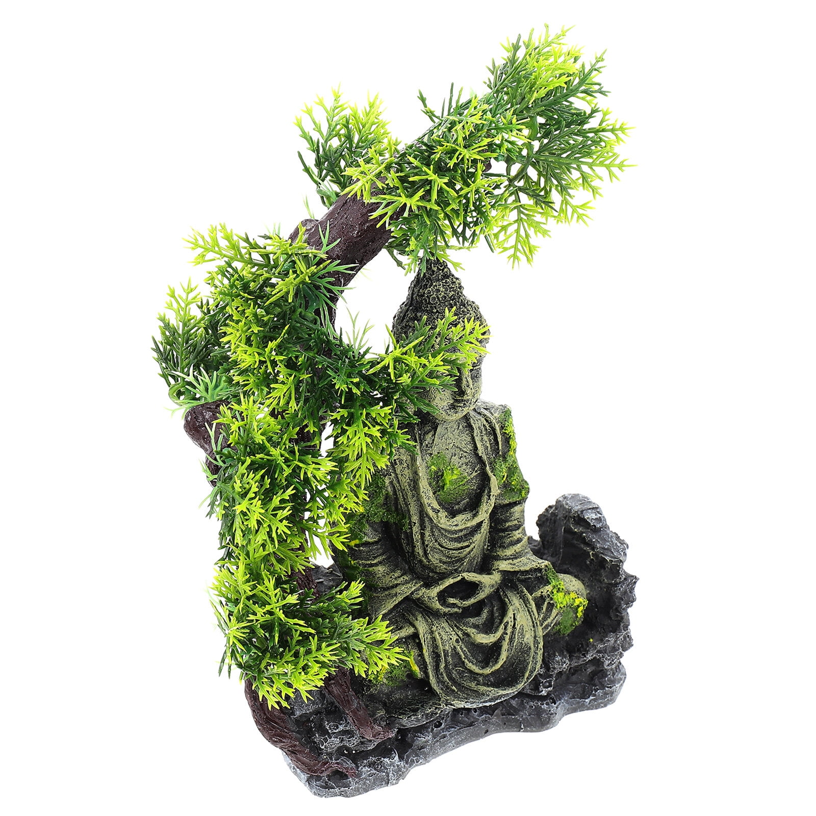 Meditating Statue for Aquarium Decor Serene Decorative Sitting Resin ...