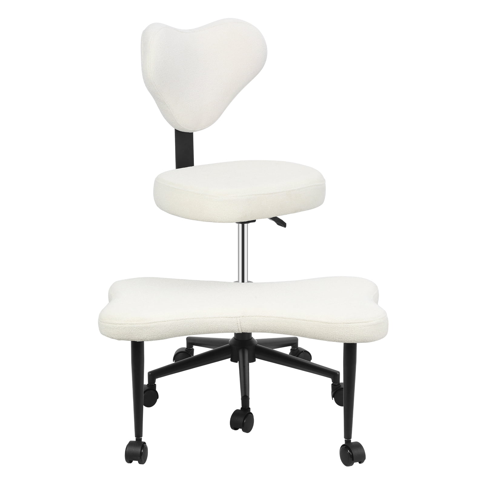 Meditation Chair, Cross Legged Office Chair with Back Support & Wheels ...