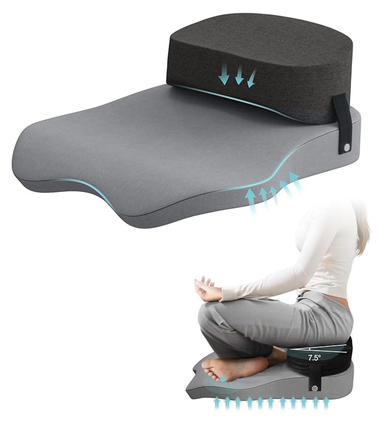 Meditation Cushion for Sitting on Floor, Office Chair Cushion for Cross ...
