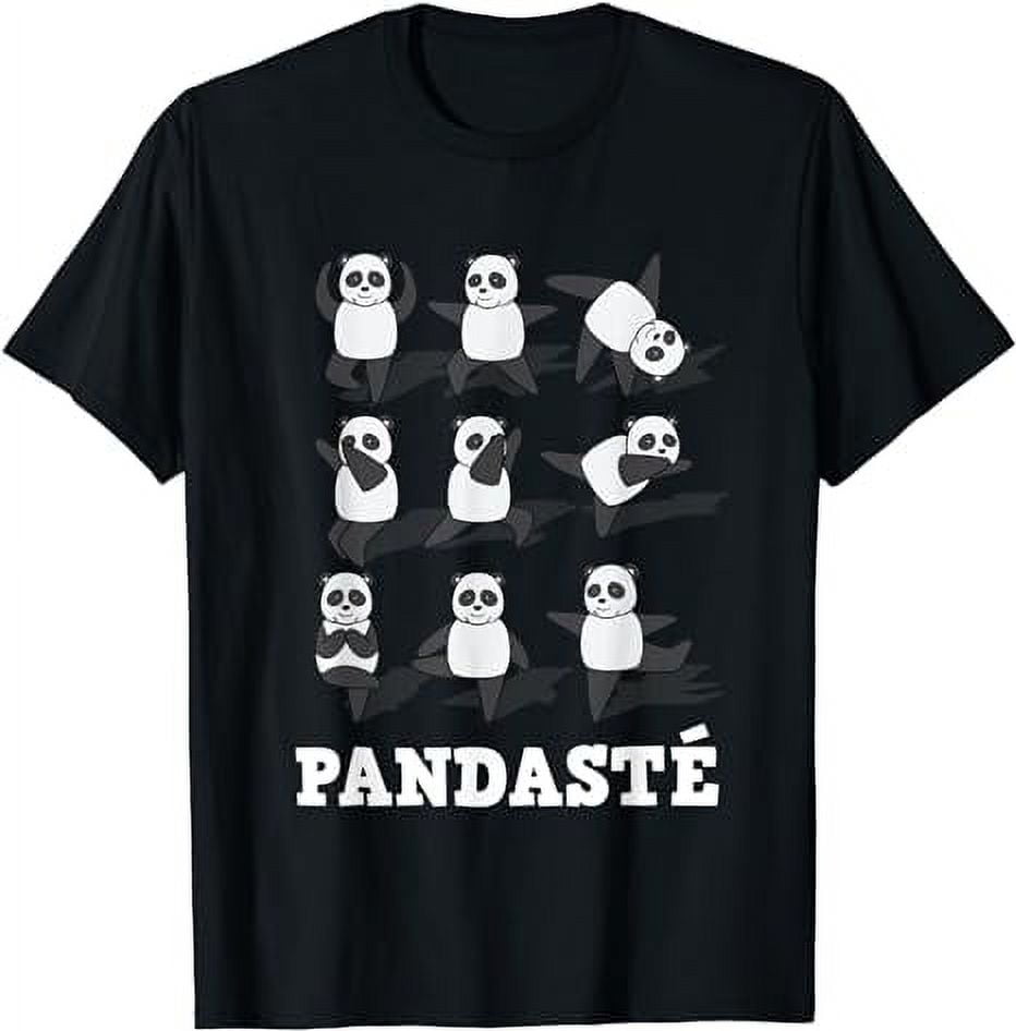 Meditation Panda Bear Pandaste Namaste Funny Yoga Poses T-Shirt ...