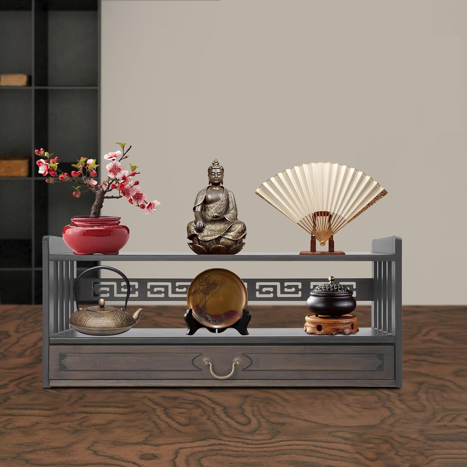 Meditation Storage Table Altar Table with Drawer Desktop Organizer ...