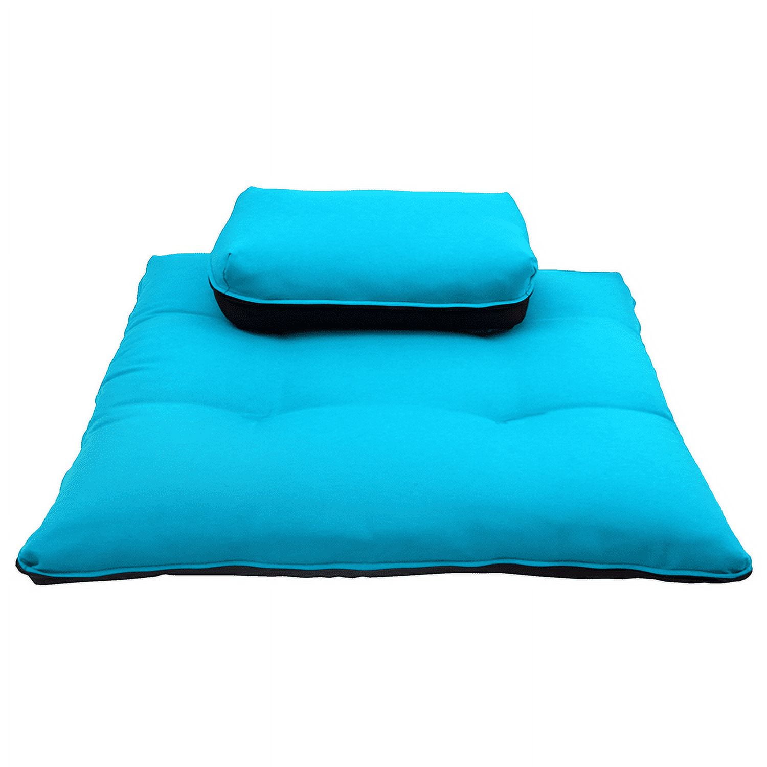 Meditation Zafu And Zabuton Set Cushions Exercise Yoga Mats Rectangle ...