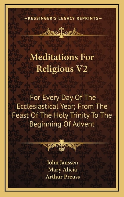 Meditations For Religious V2 : For Every Day Of The Ecclesiastical Year ...