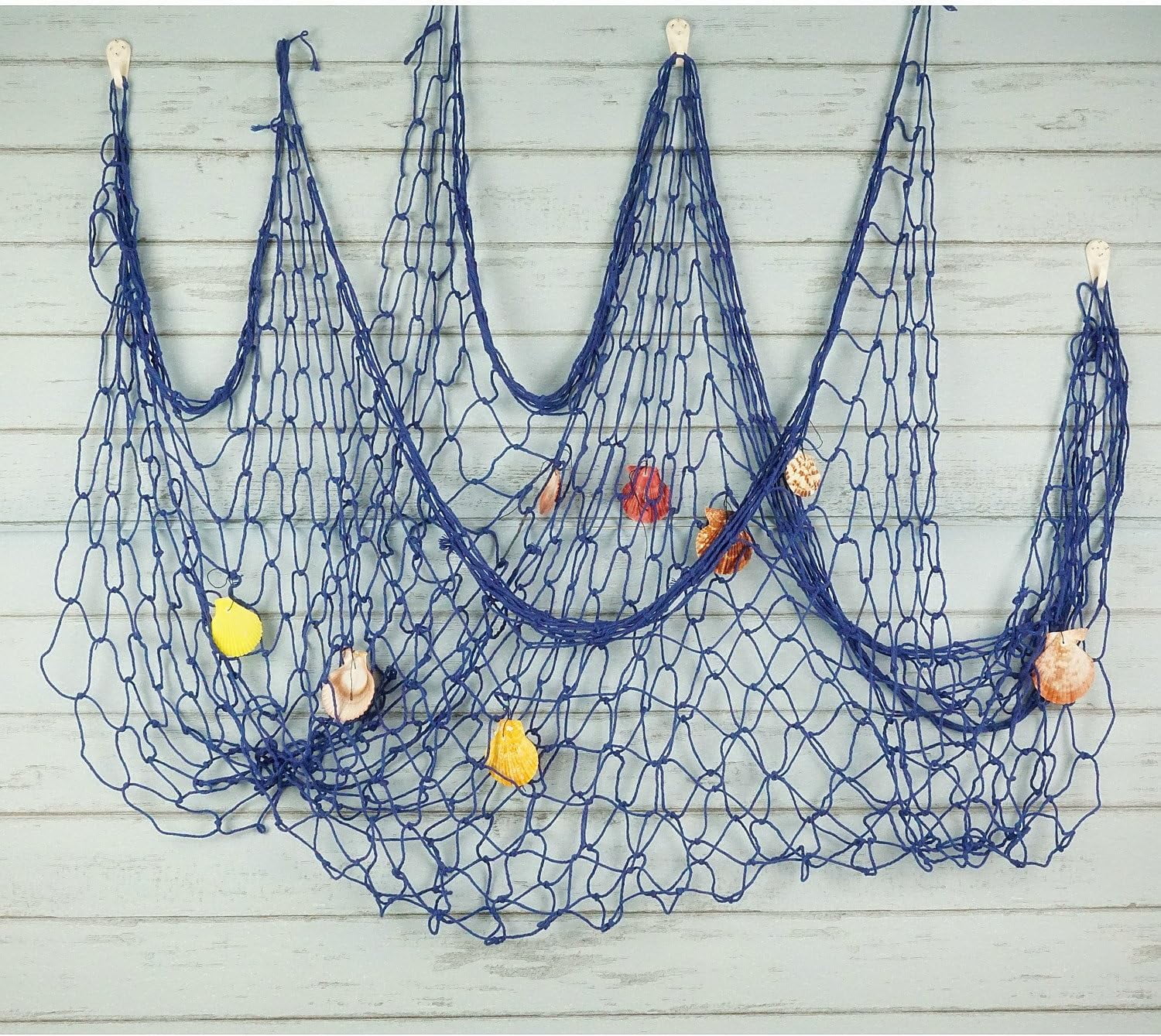 Mediterranean Fishing Net Decoration, Fish Netting with Seashell Decor ...