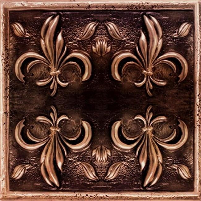 Mediterranean Fleur De Liz Tile 2, Copper - Pack of 12 for Wall Home ...
