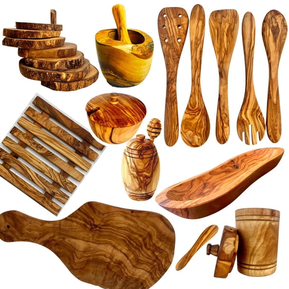 Mediterranean Olive Wood Ultimate Kitchen Collection - Walmart.com