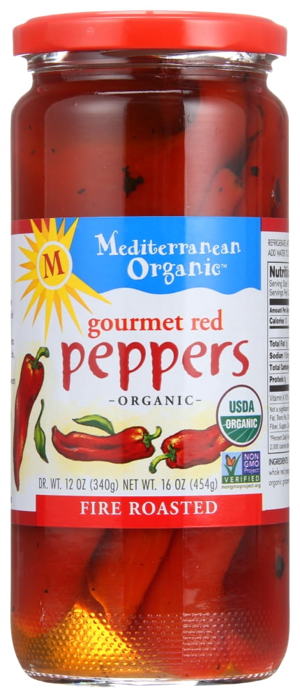 Mediterranean Organic'S Red Roasted Peppers, 16 oz. - Walmart.com