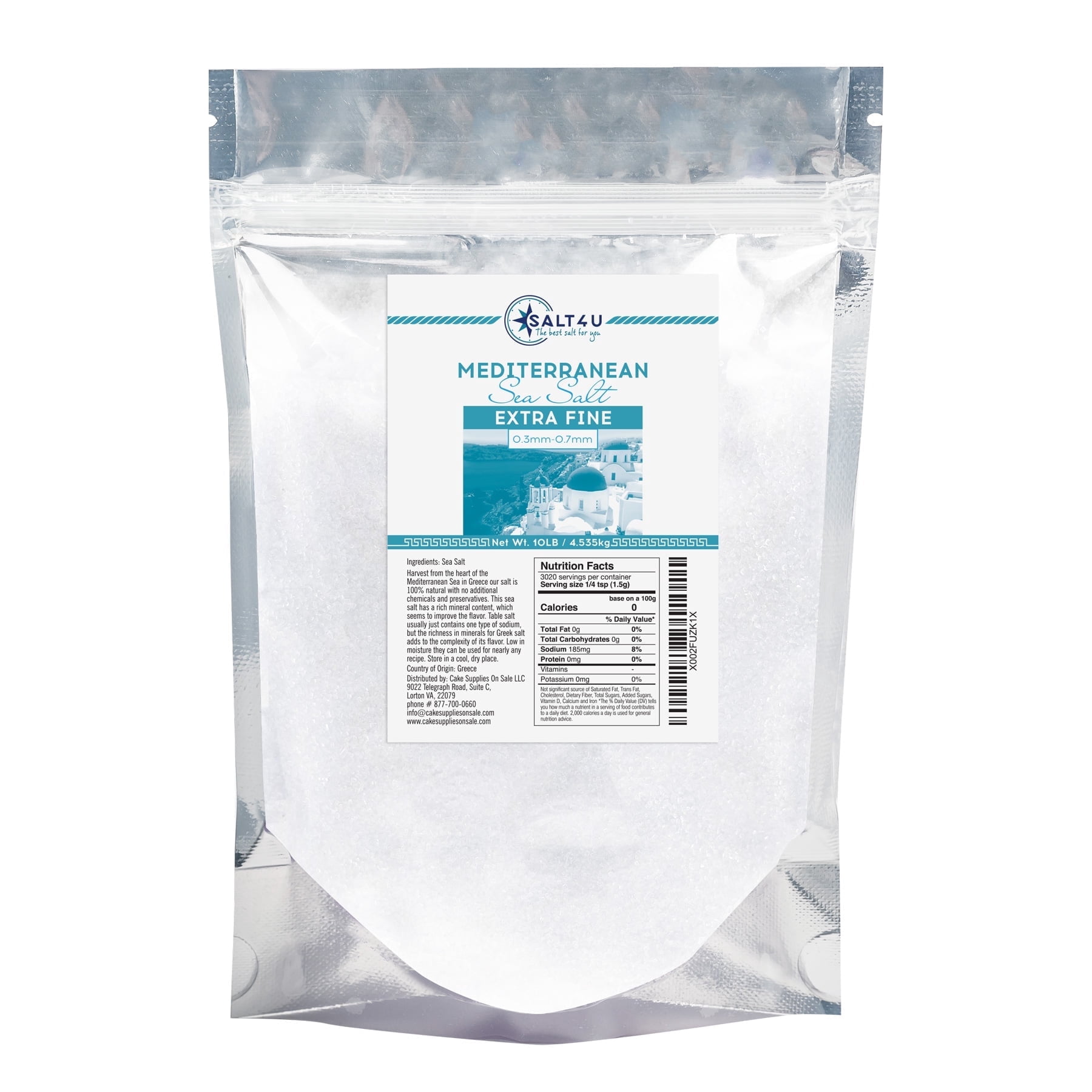 Mediterranean Sea Salt Extra Fine Grain 10 lb - Walmart.com
