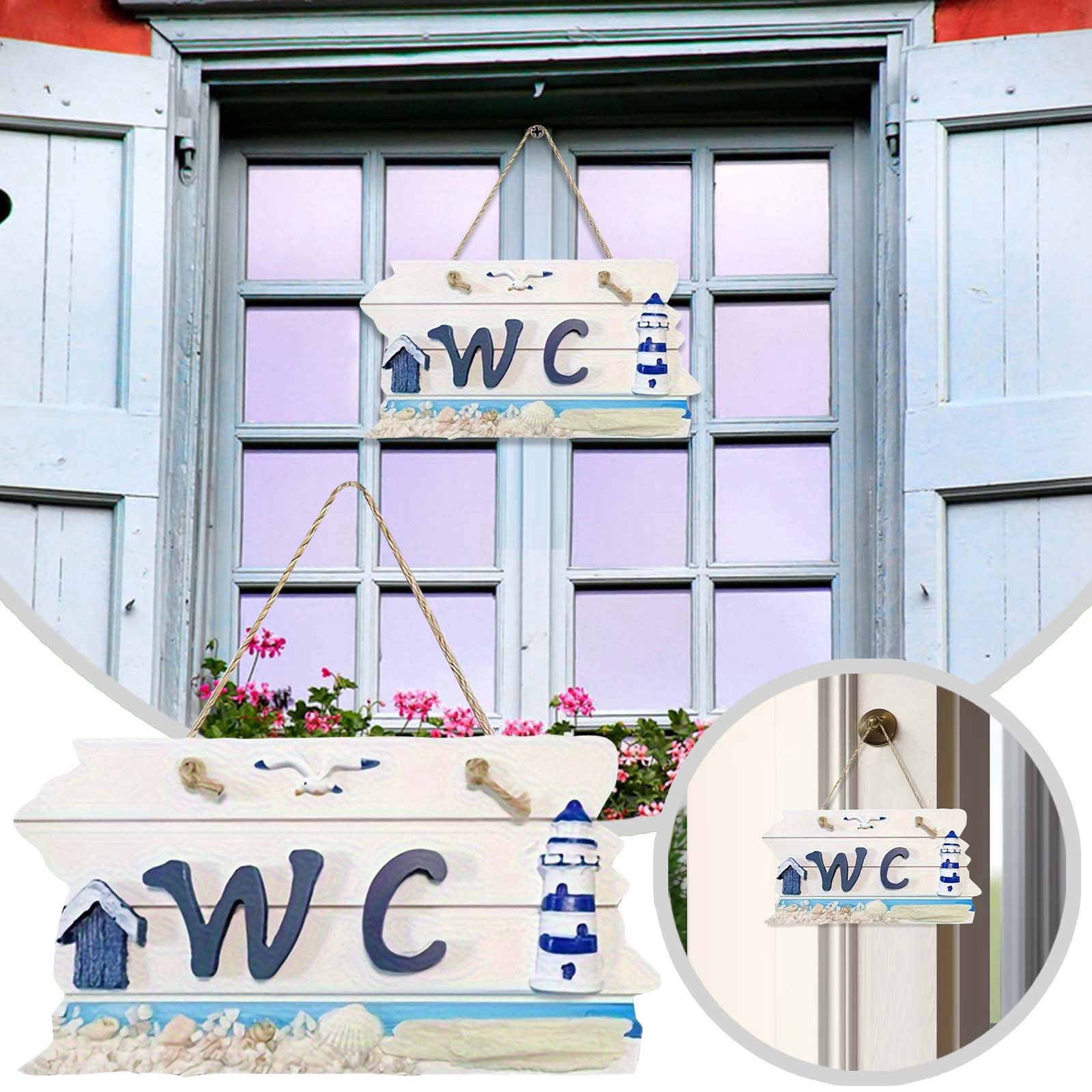 Mediterranean Style Welcome Sign – Coastal Themed Wooden Wall Decor ...