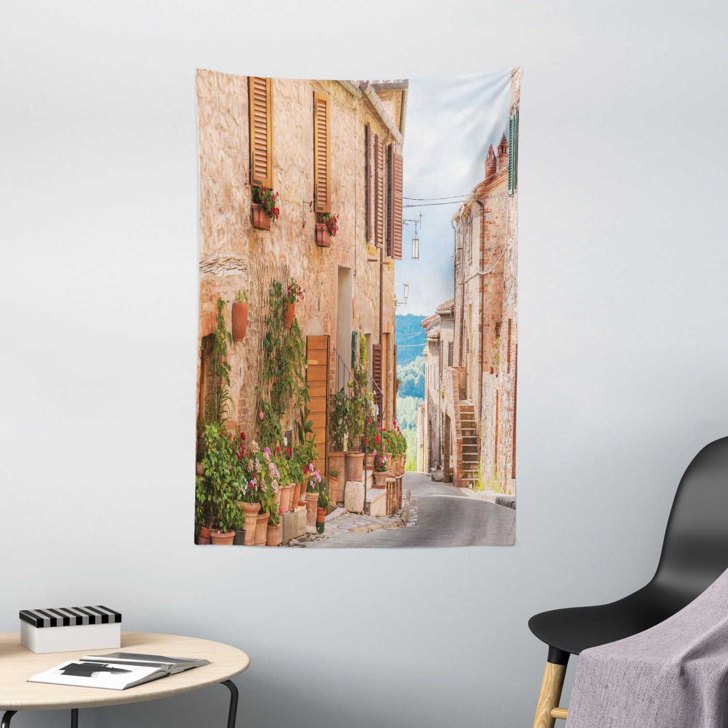 Mediterranean Tapestry, Medieval Old Town in Tuscany Mediterranean ...