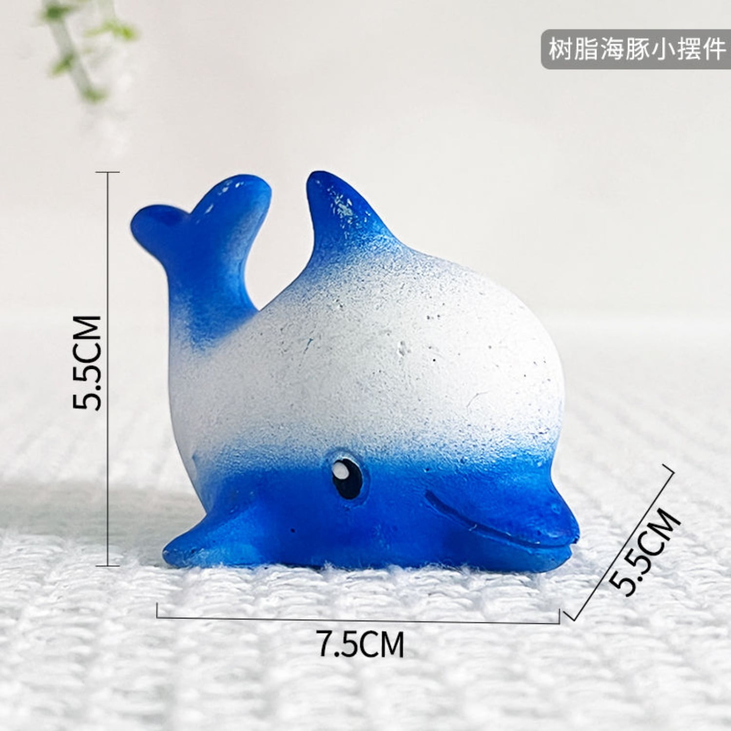 Mediterranean style grids resin dolphin whale decoration small ...