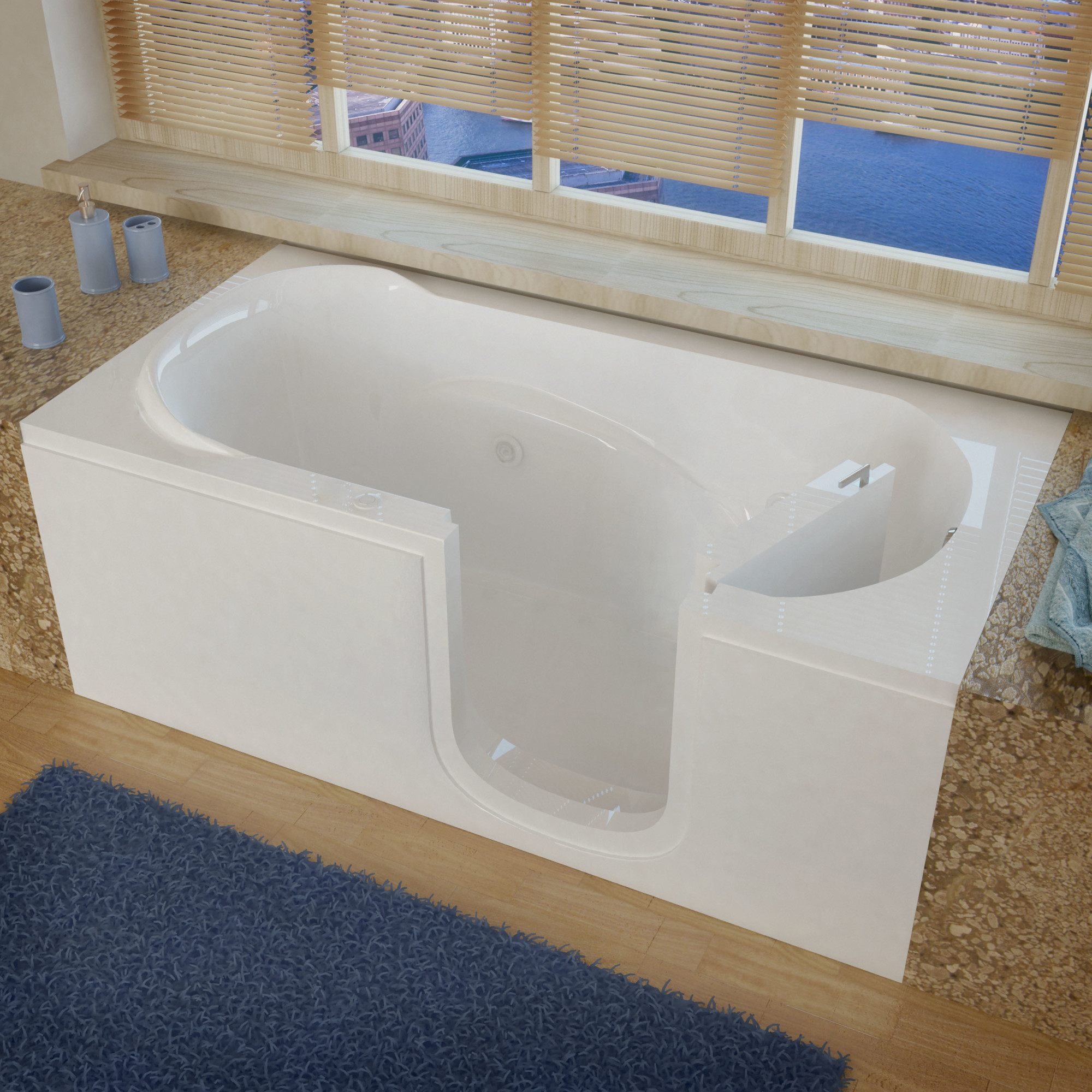 Aqua Eden XVTPN603020L 60-Inch Acrylic Rectangular Drop-In Tub with ...