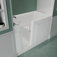 MediTub 30x60 Free Standing Walk-In Tub, Right Drain, White Whirlpool ...