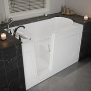 MediTub 30x60 Free Standing Walk-In Tub, Right Drain, White Whirlpool ...