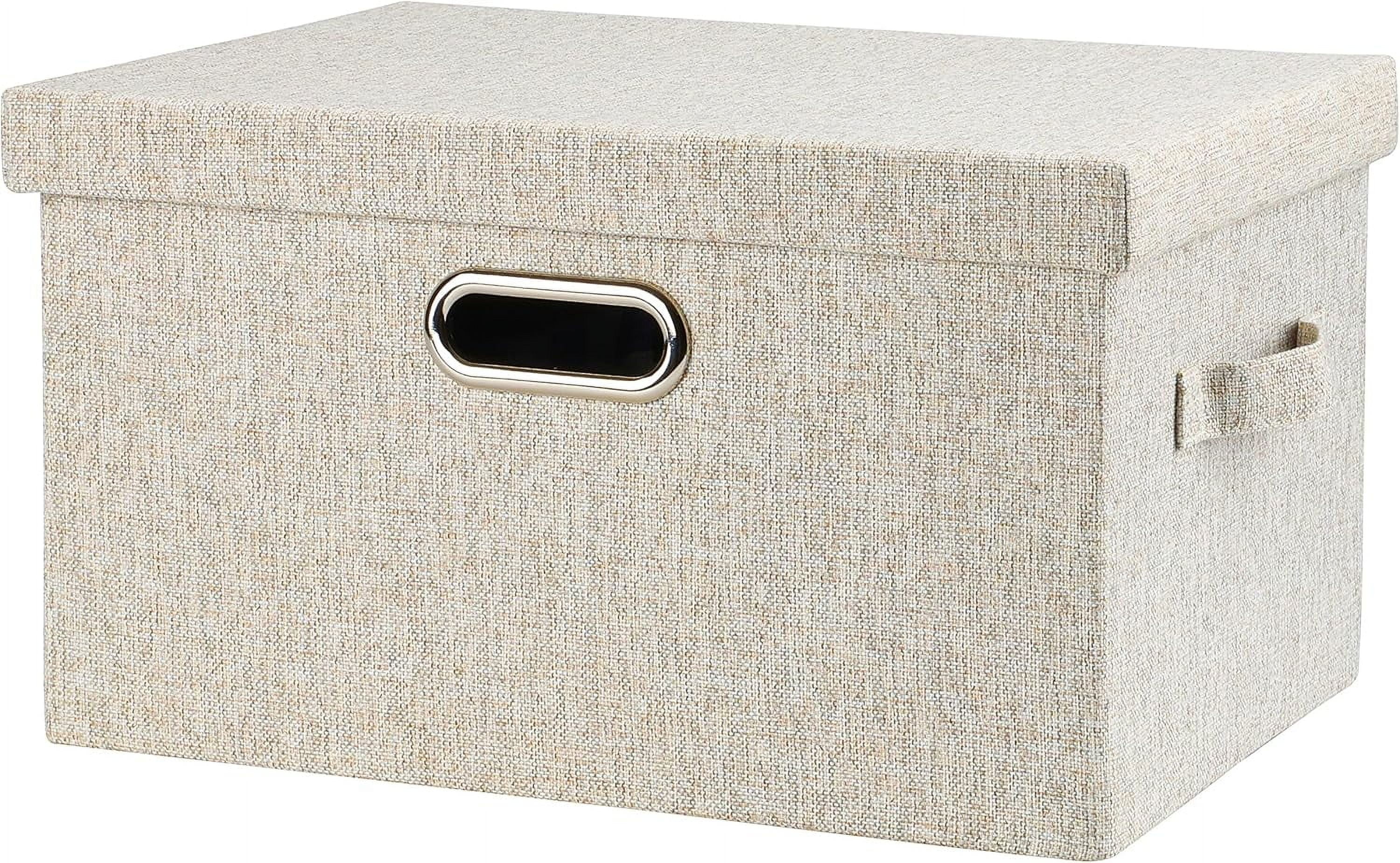 Medium 15" 21 Quart Collapsible Stackable Storage Bins w/ Lids, 5 Packs ...