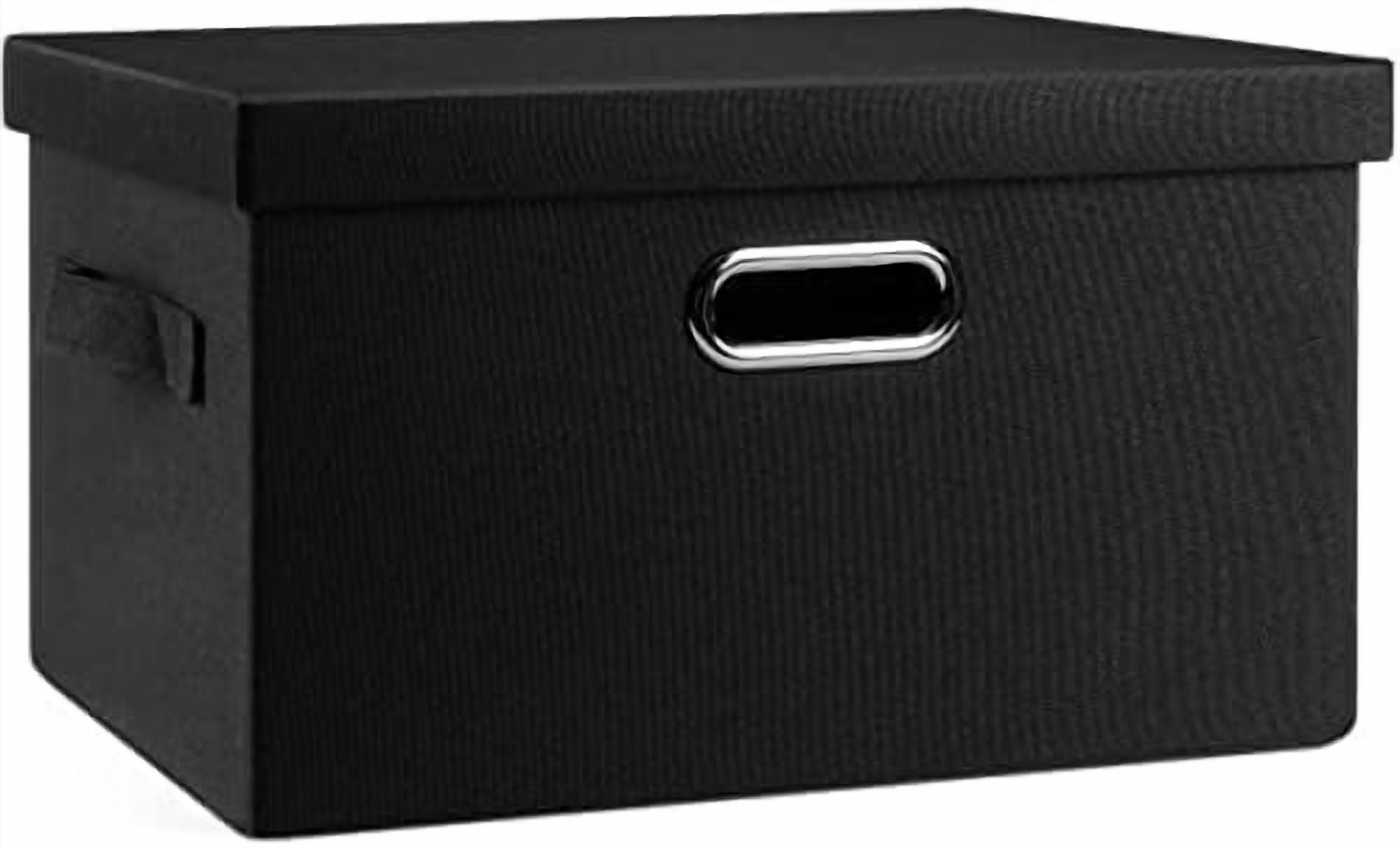 Medium 15" 21 Quart Collapsible Stackable Storage Bins with Lids, 1 ...