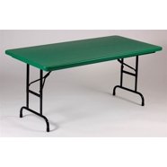 Correll GREEN Commercial Duty, Adjustable Height Plastic Top Folding ...