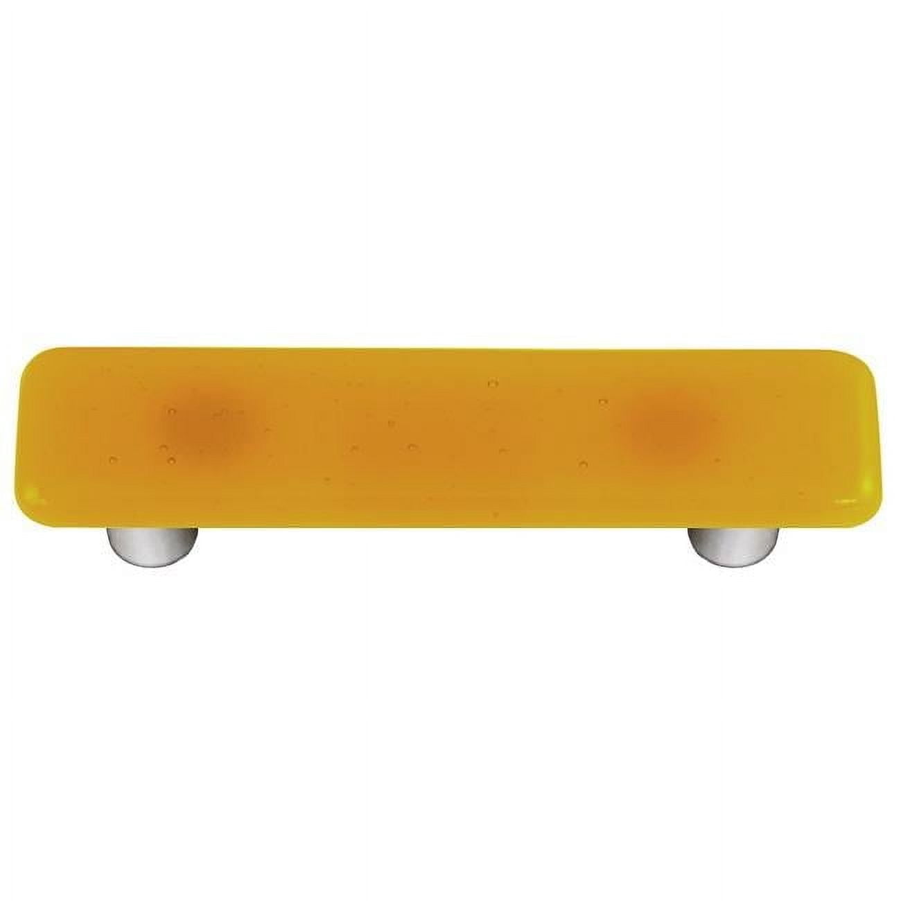 Medium Amber Rectangle Glass Cabinet Pull - Aluminum Post - Walmart.com