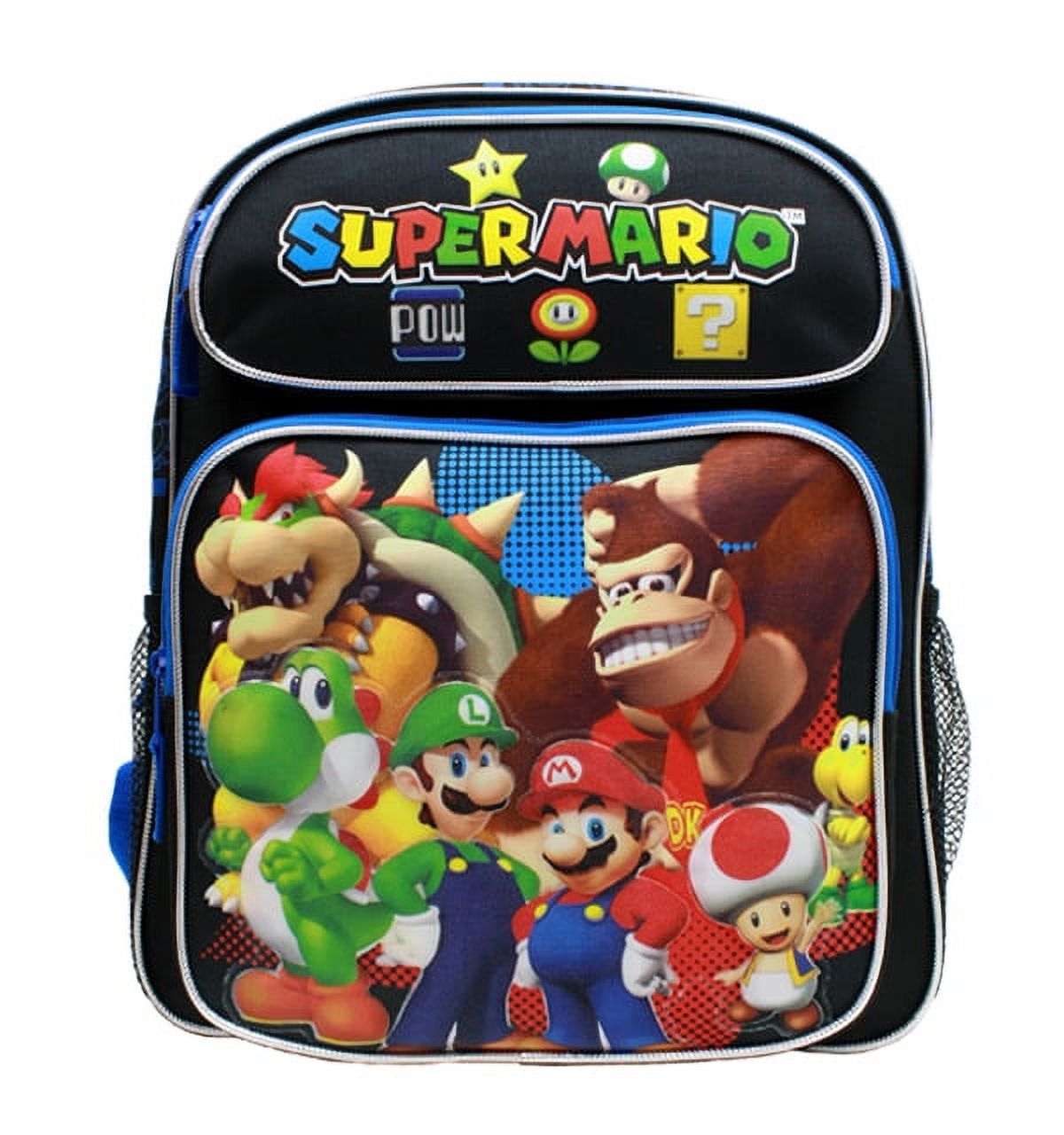 "Nintendo Medium Backpack - Super Mario Group, Black Licensed School ...