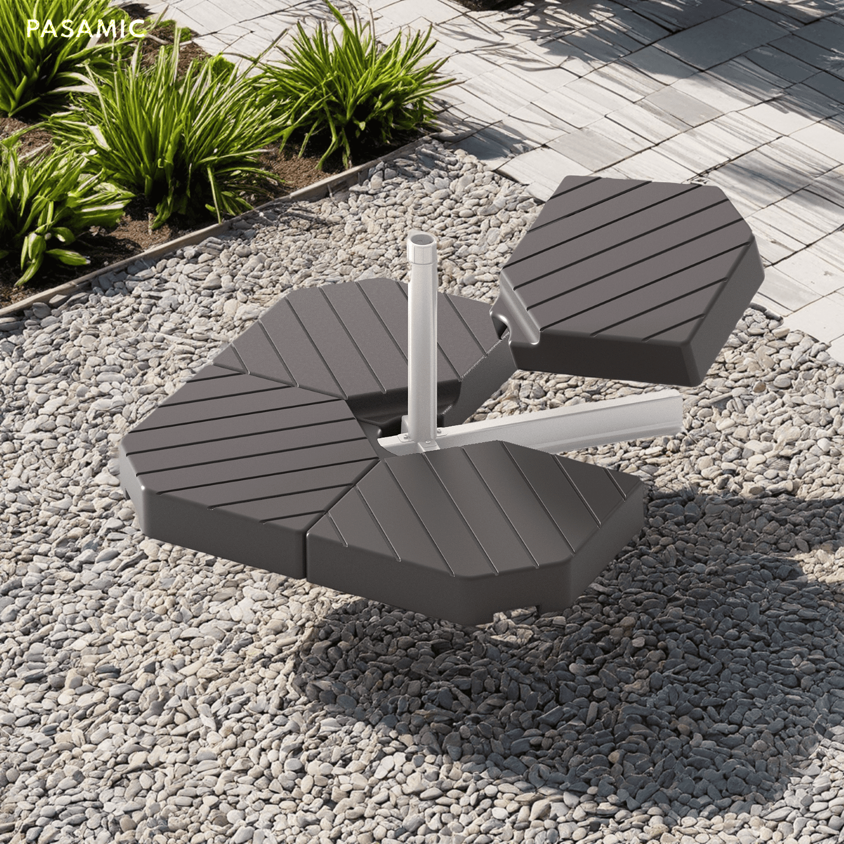 Medium Base 340 Lbs Offset Weighted Base Water & Sand Filled HDPE ...