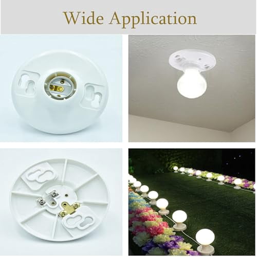 Medium Base Keyless Plastic Lamp Holder,Ceiling Socket,660W E26 Socket ...