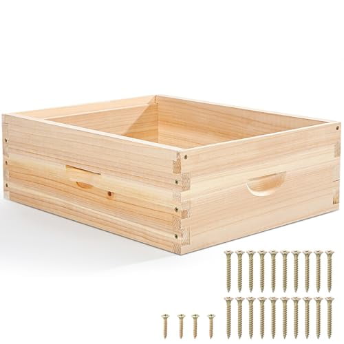Medium Bee Box for 10 Frame Unassembled Hive Box, Beekeeping Brood ...