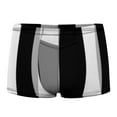 Medium Black And White Stripes Vertical Direction Men's Mesh Boxer ...