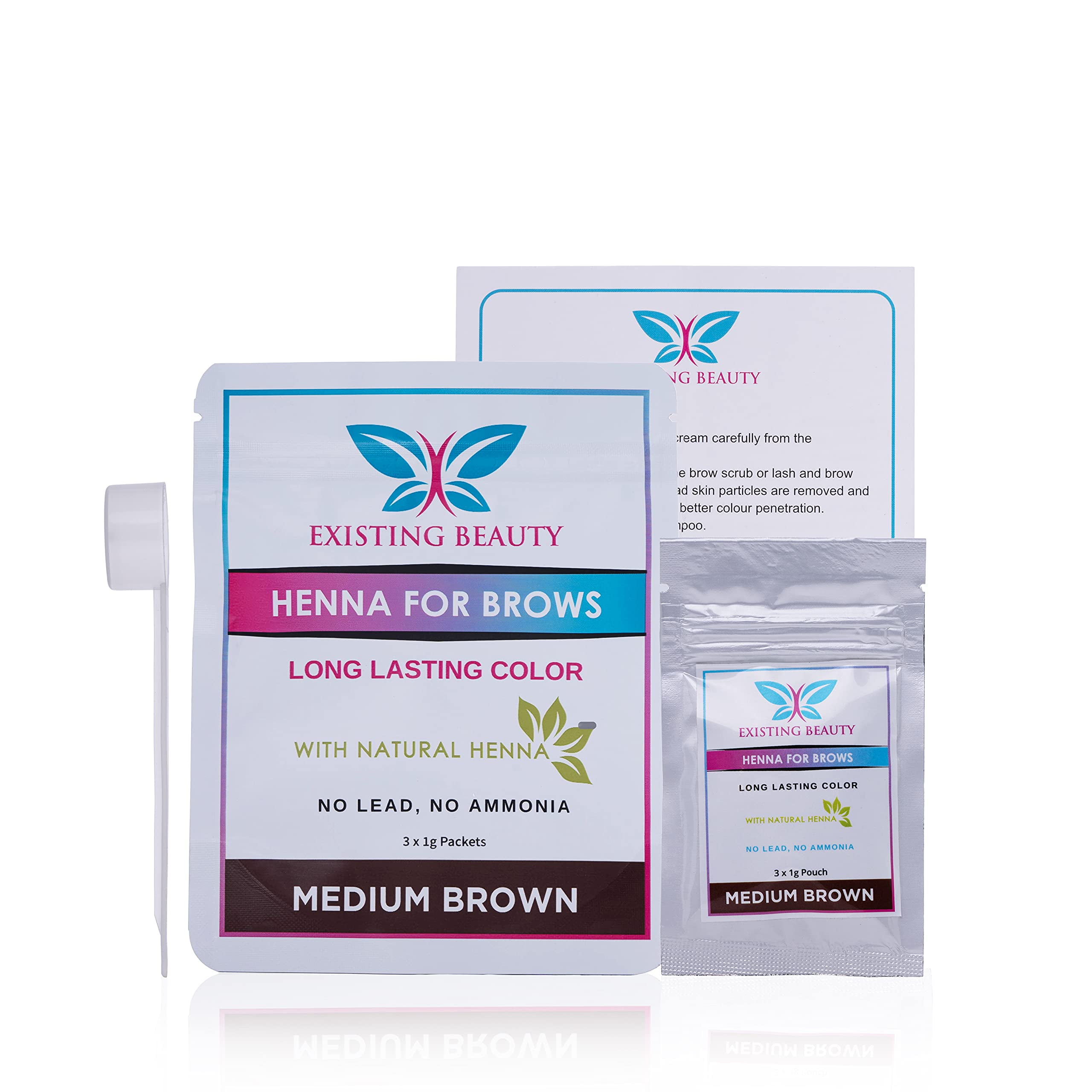 Medium Brown Eyebrow Henna KEF28 Tint for Eyebrow Color- Professional ...