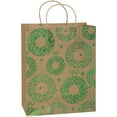 Medium Christmas Wreath Craft Paper Gift Bag - Walmart.com