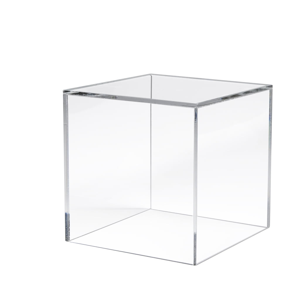 Medium Clear Acrylic Counter Top 8 in. Square Display Cube (Pack of 6 ...